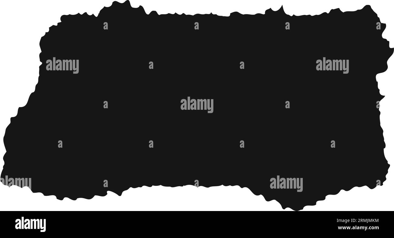 Paper sheet piece with rough edges. Torn cardboard tag, label, sticker ...