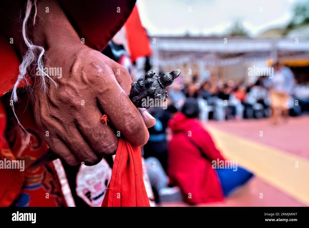 Tibetan monk's phurba knife, Takthok Tsechu festival, Sakti, Ladakh ...