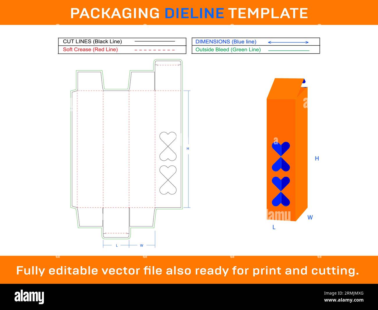 Eco Friendly Candle Box Die line Template Stock Vector Image & Art - Alamy