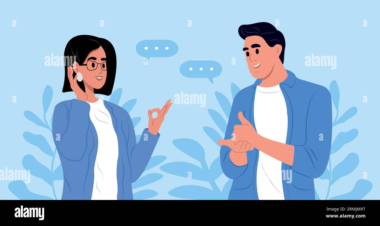 International Day Of Sign Languages A Pair Of Deaf And Mute People Using Sign Language To