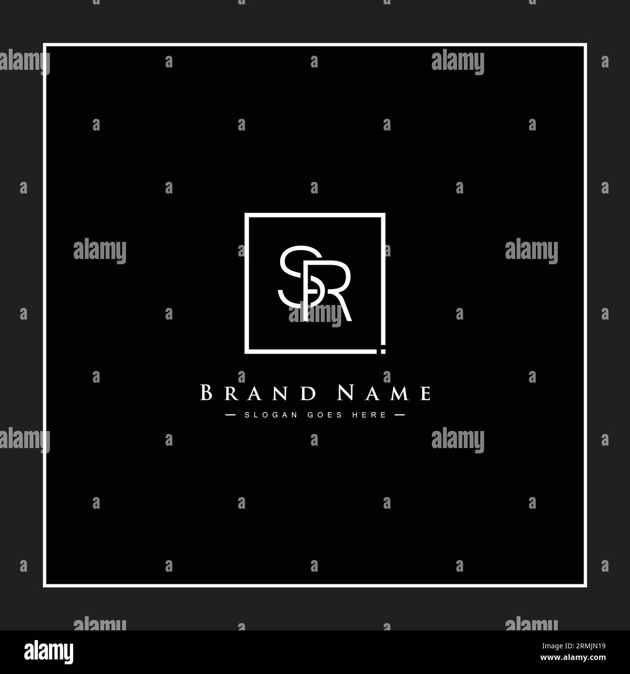 SR Minimal Vector Logo - Simple Business Logo for Monogram S and R ...