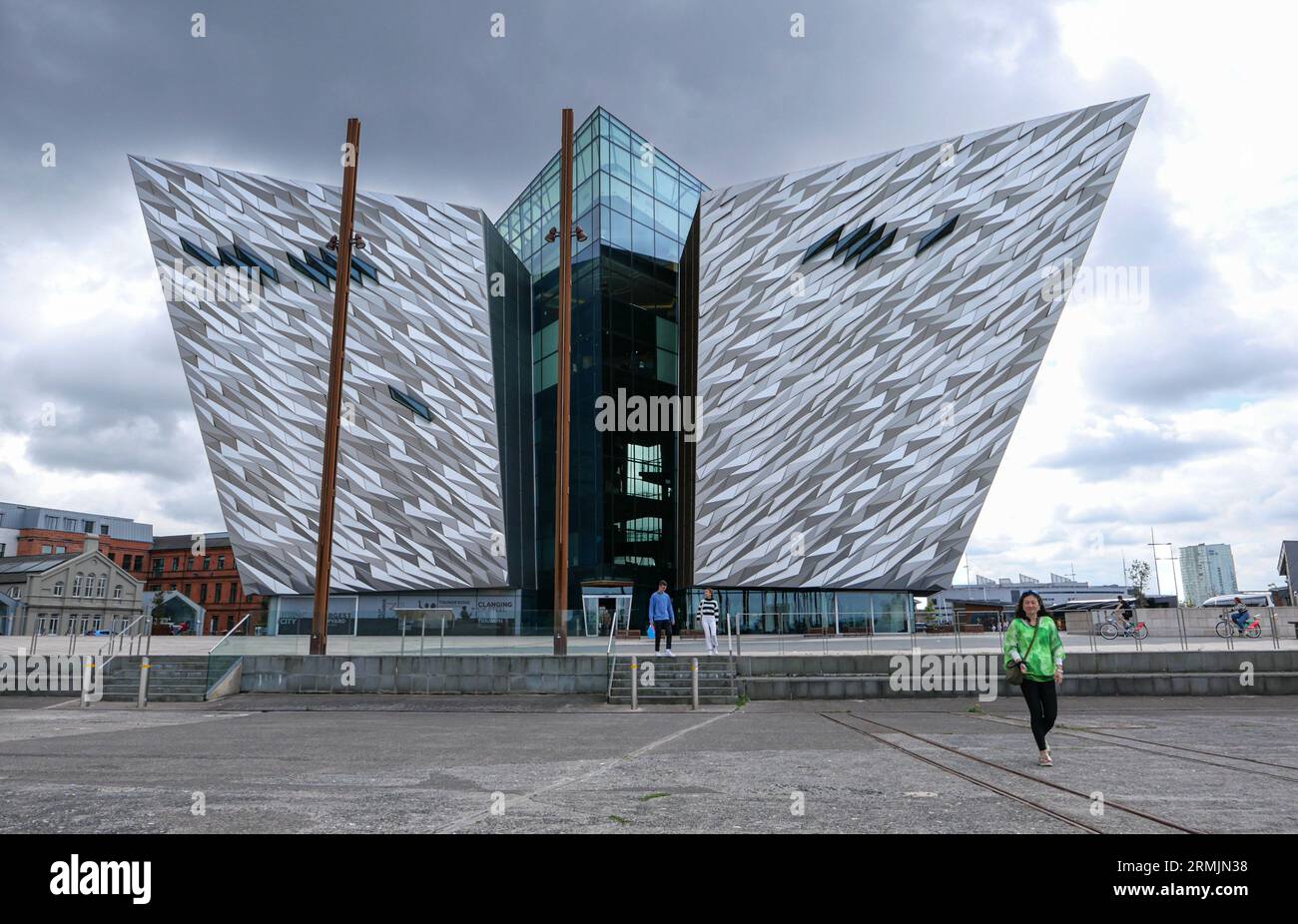 Northern Ireland, Belfast: hall of the Titanic Belfast, museum and ...