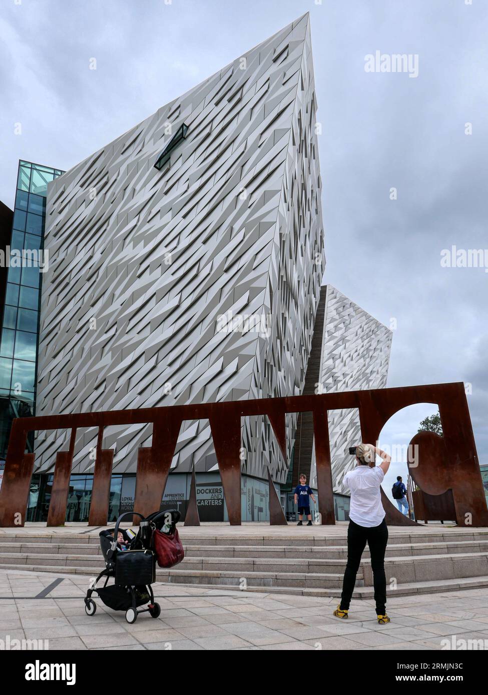 Northern Ireland, Belfast: hall of the Titanic Belfast, museum and ...