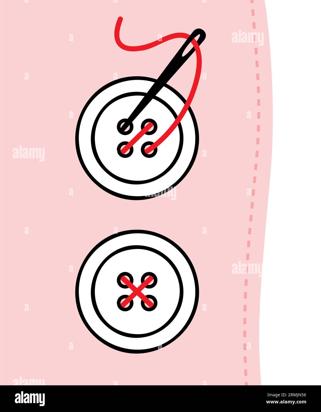 Needle thread illustration hi-res stock photography and images - Alamy