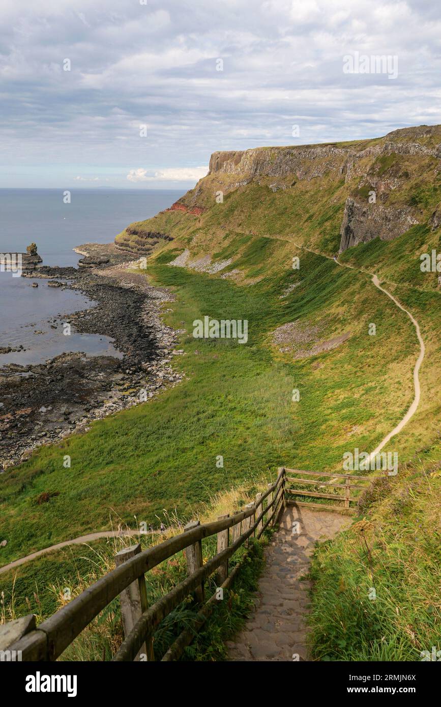 Northern Ireland, County Antrim: walk on the Antrim plateau, above the ...
