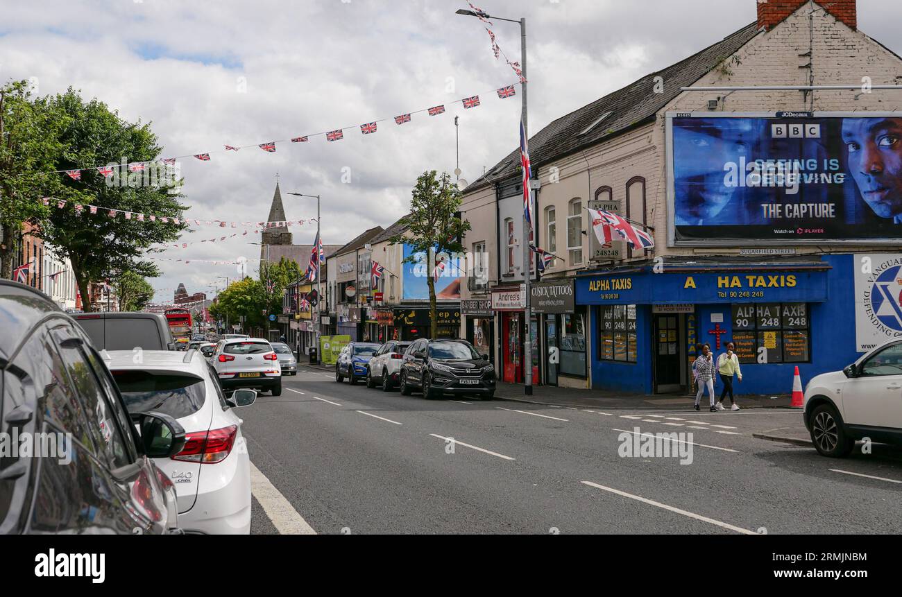 Belfast, northern Ireland: Shankill Road, the main thoroughfare in the ...