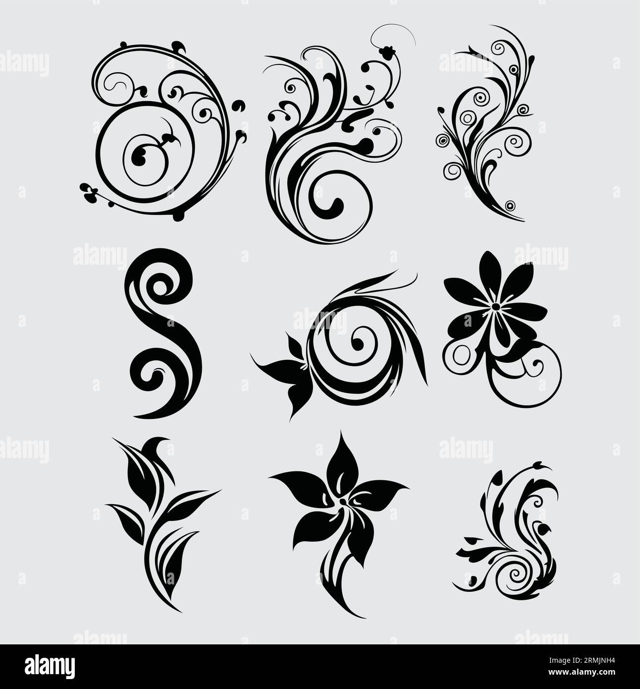 Filigree line Stock Vector Images - Alamy