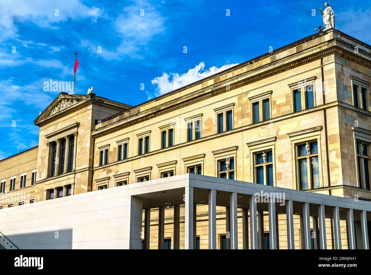 Neues Museum on Museum Island in the historic center of Berlin. UNESCO ...