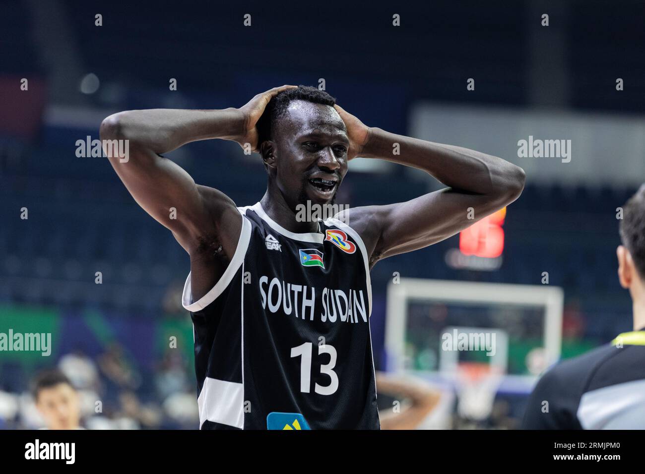 Manila, Philippines. 28th Aug, 2023. Majok Deng of South Sudan seen in ...