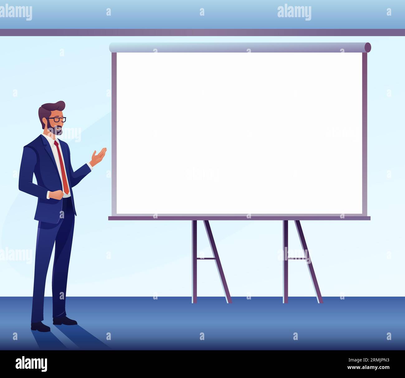 Presentation Speaker Presenting Business Man Stock Vector Image & Art ...