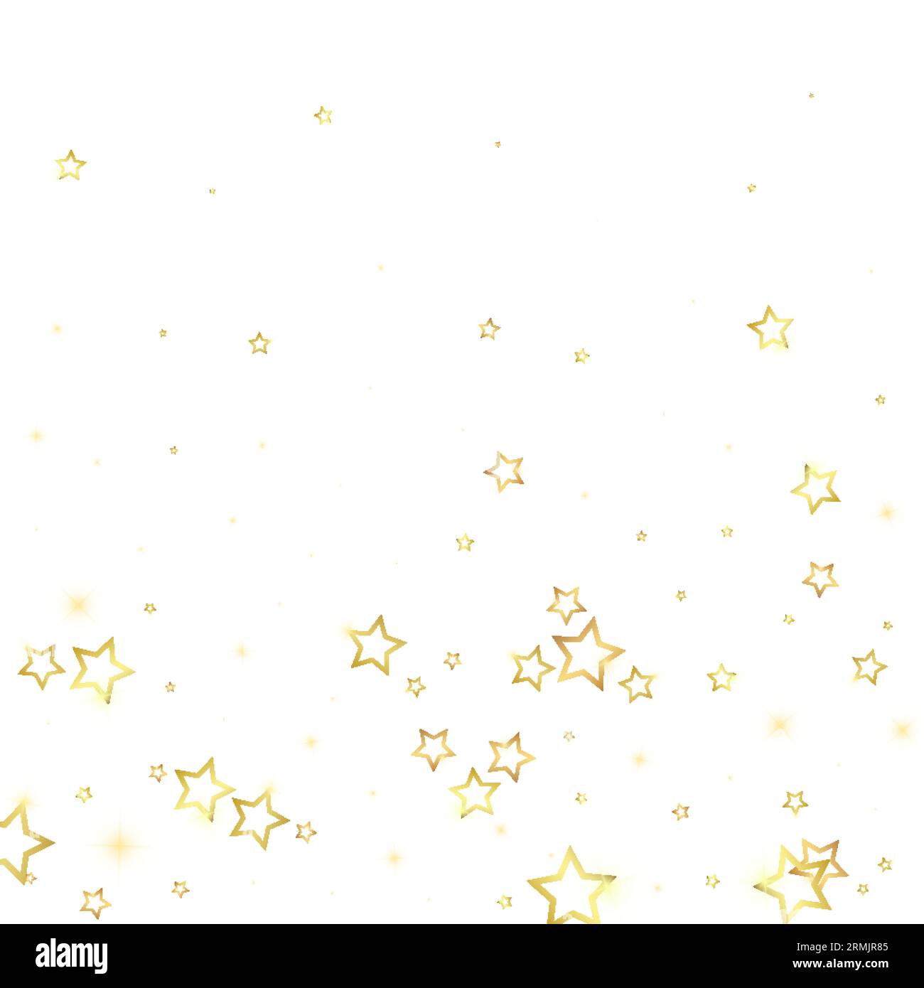 Christmas spirit. Scattered falling stars. Festive christmas confetty ...