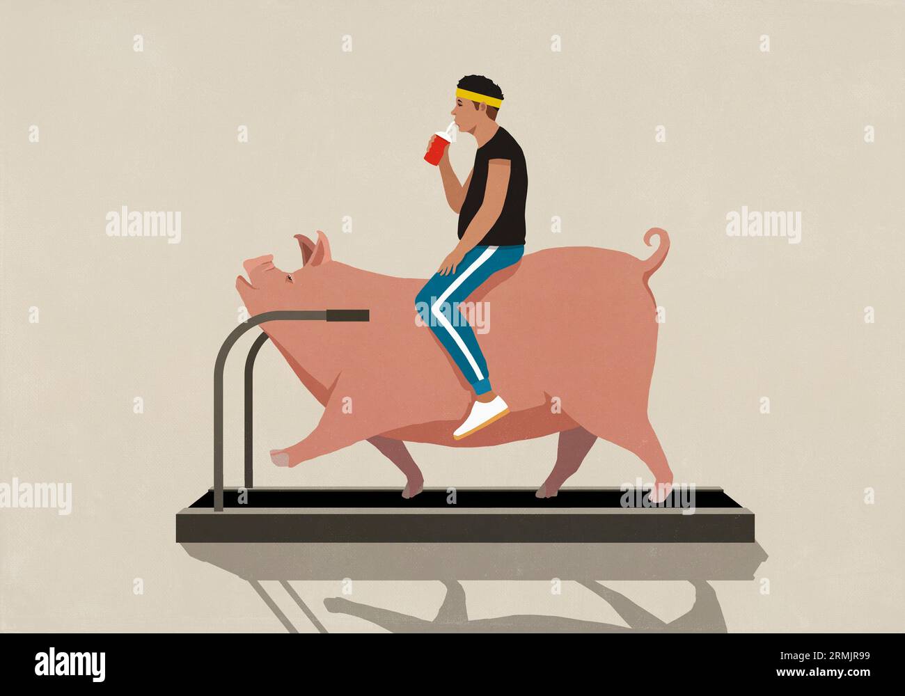 Man riding pig hi-res stock photography and images - Alamy