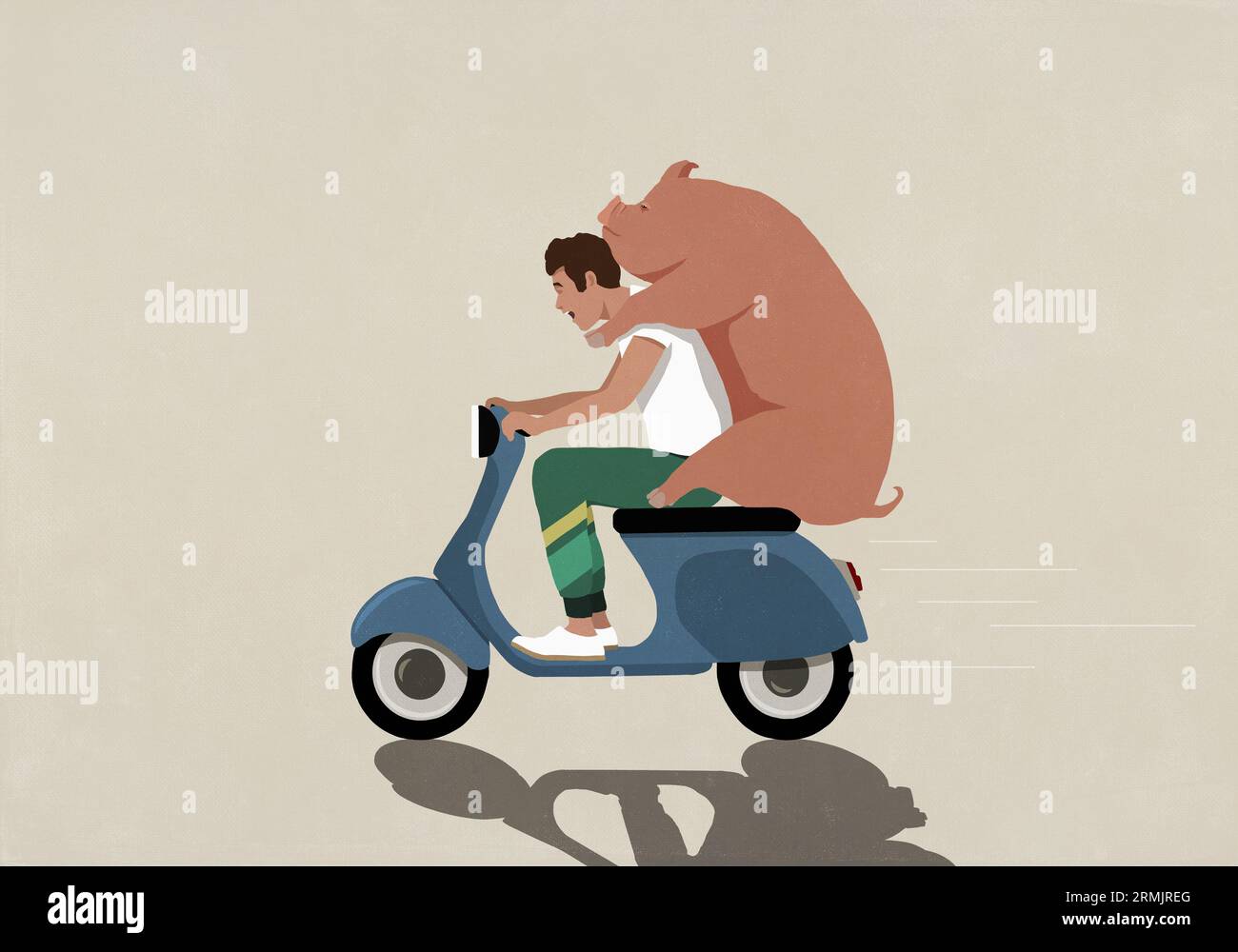 Man riding pig hi-res stock photography and images - Alamy