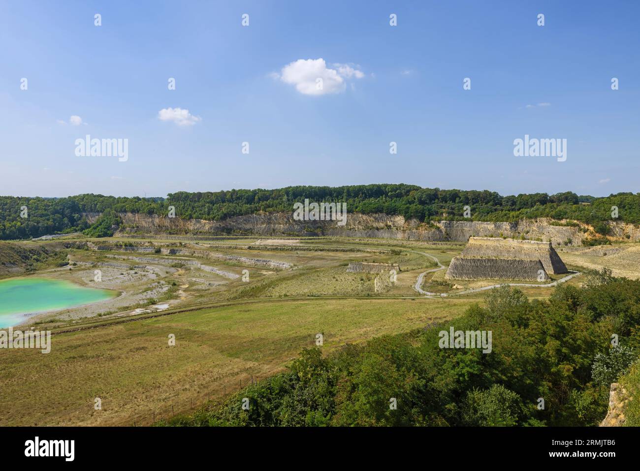 View over the ENCI-quarry an old open-pit mine for the extraction of ...