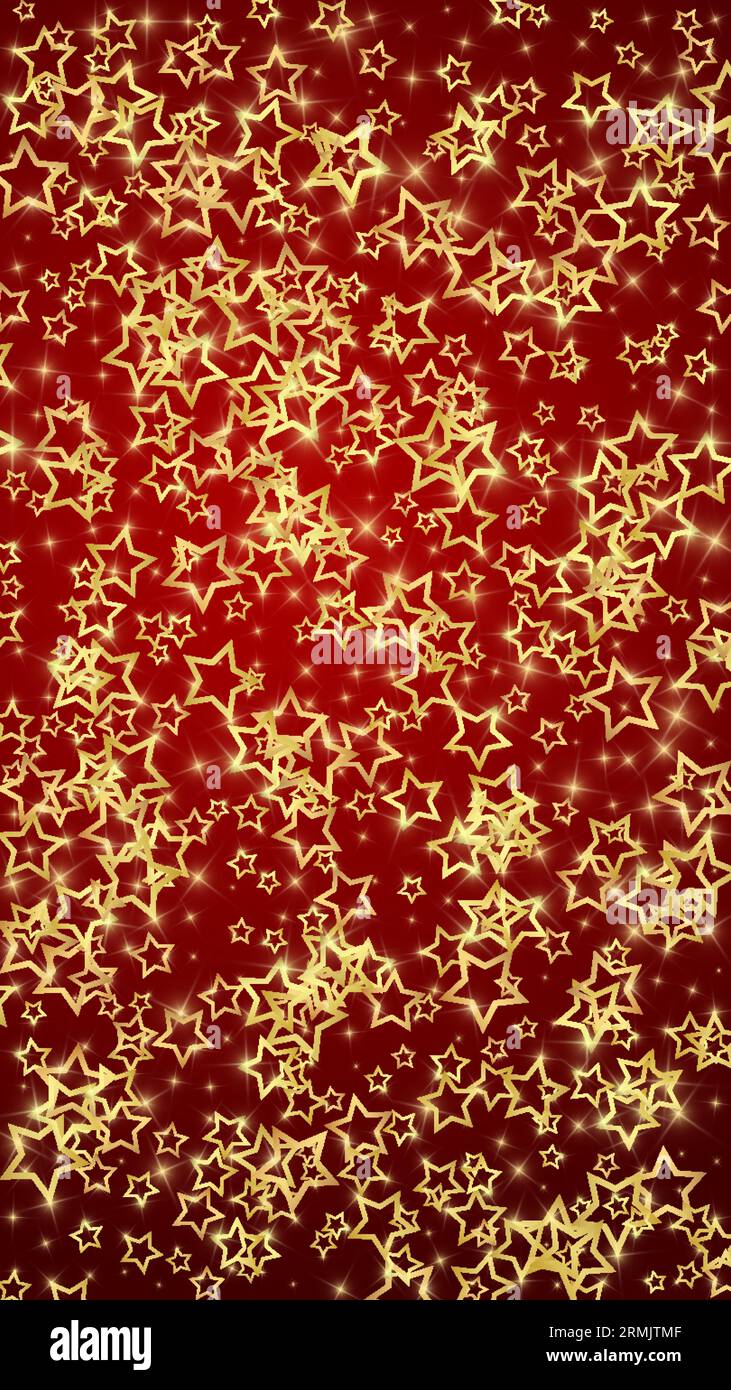 Christmas spirit. Scattered falling stars. Festive christmas confetty ...