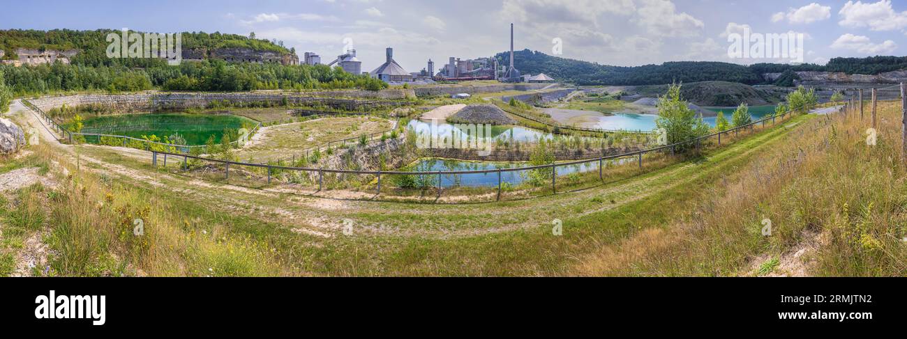 Panorama of the ENCI-quarry an old open-pit mine for the extraction of ...