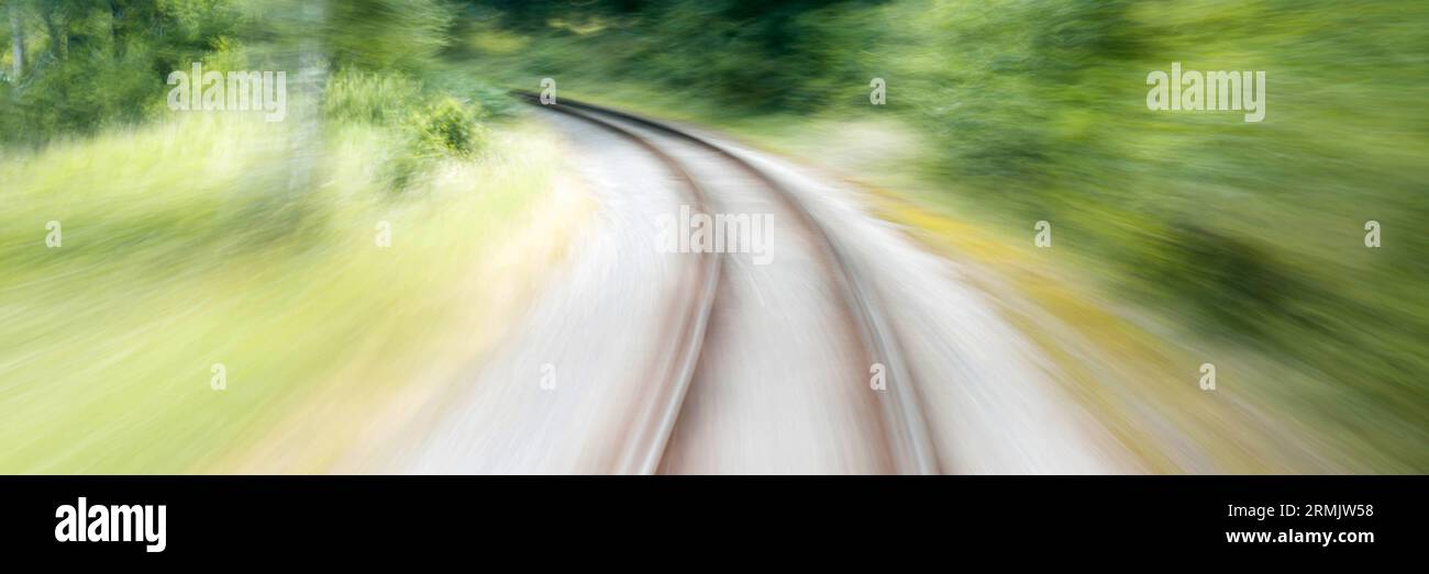 Blurring of railway line Stock Photo - Alamy