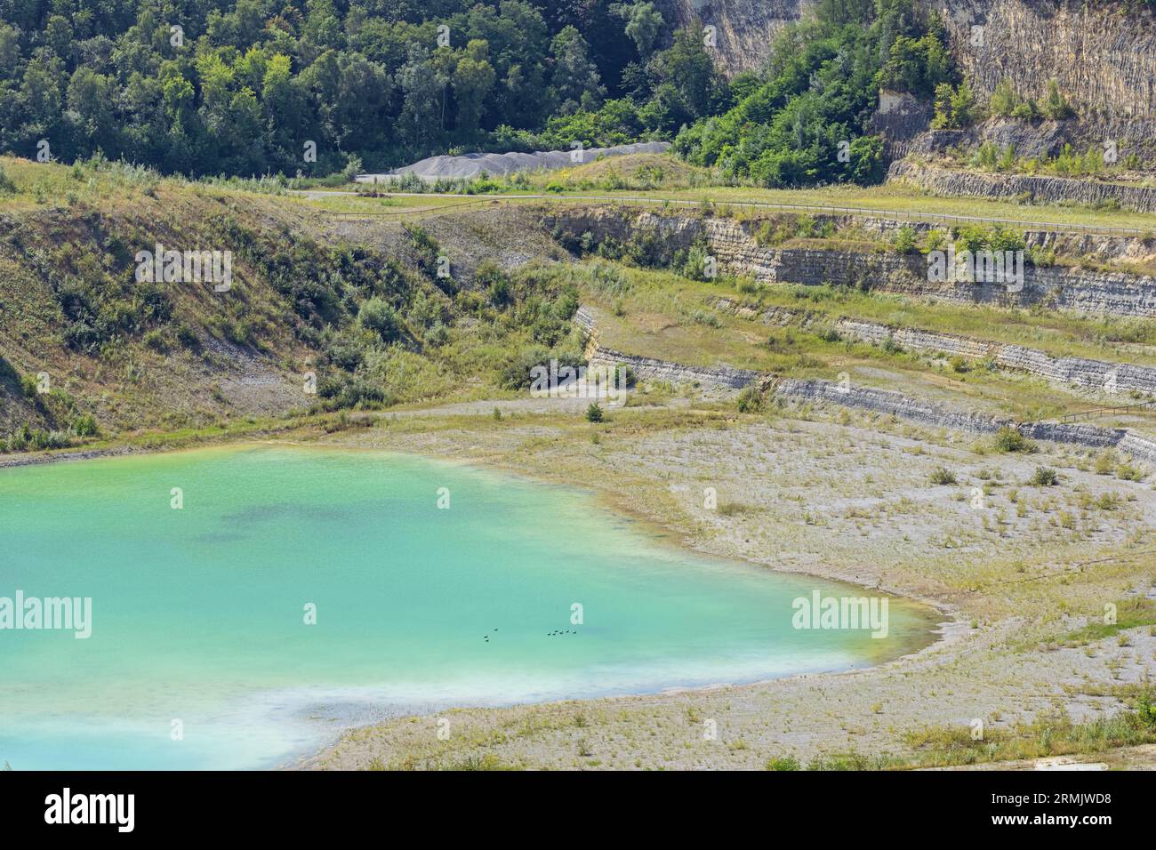 Part of the northern excavations in the ENCI-quarry an old open-pit ...