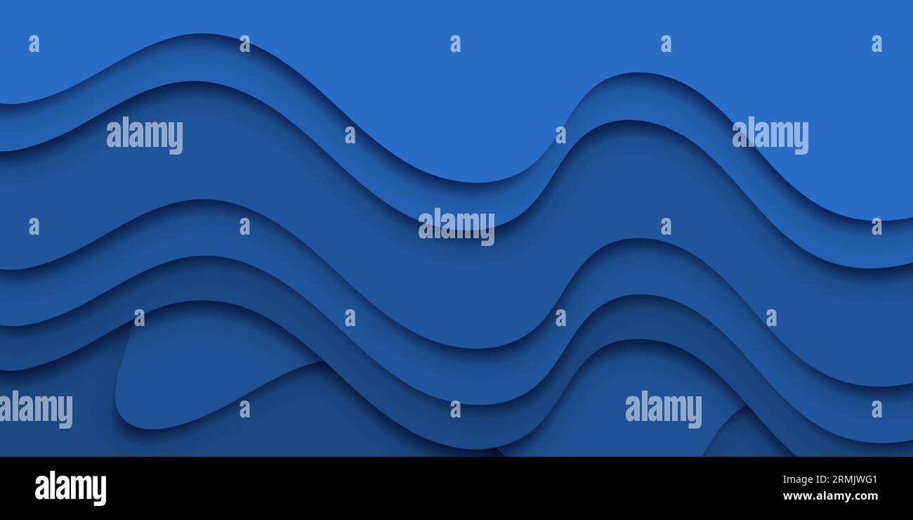 abstract dark blue paper and overlap wave curve line dimension modern ...