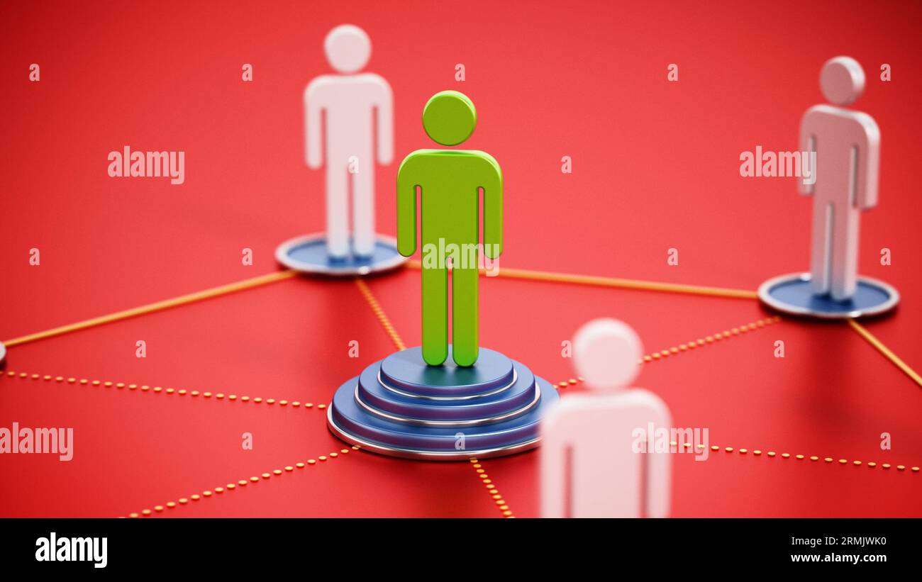 3d human figures connected hi-res stock photography and images - Alamy