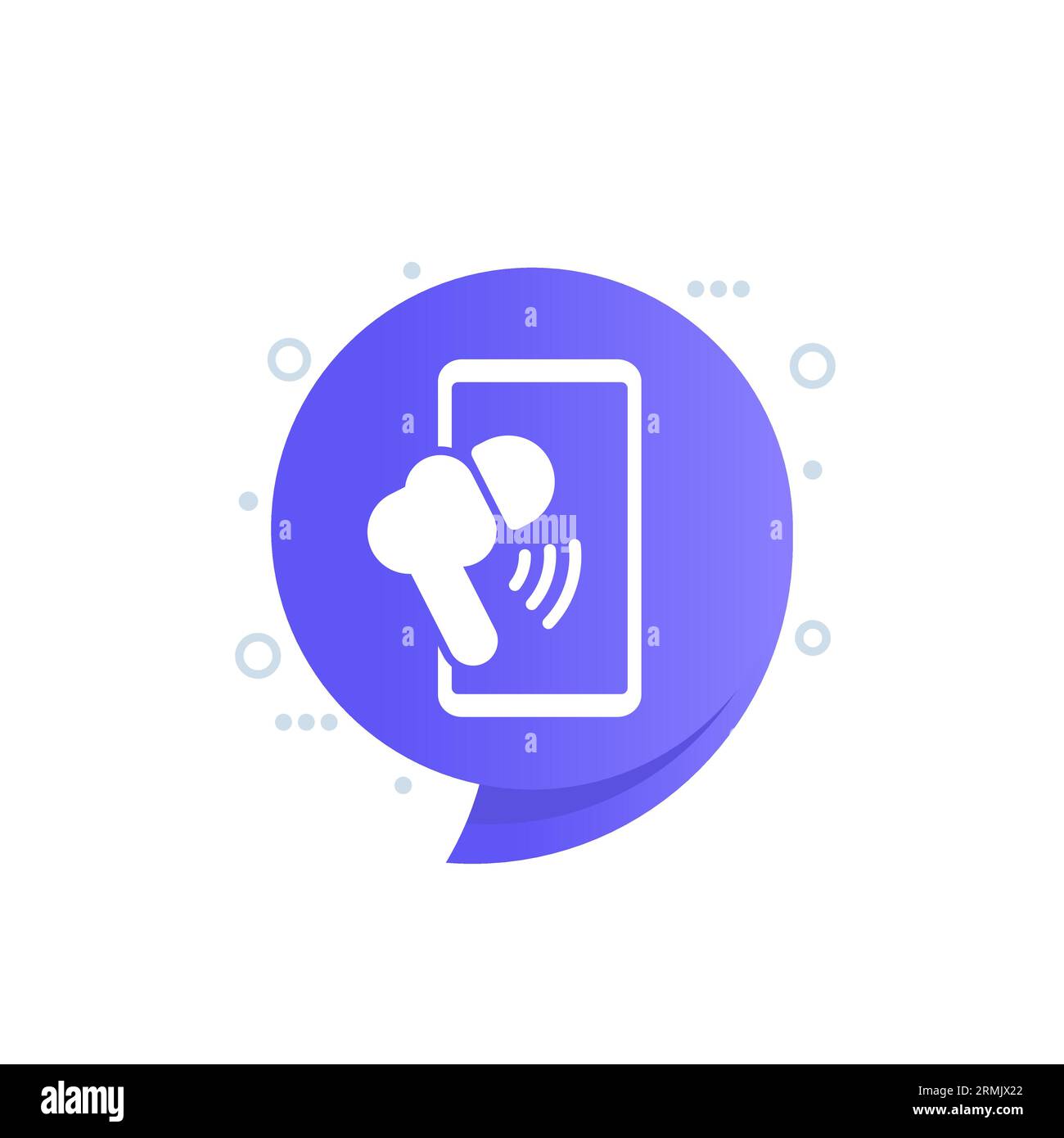 Wireless headphone smart phone Stock Vector Images - Alamy