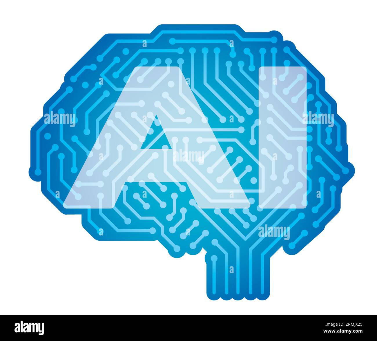 Artificial Intelligence Vector Concept Illustration Isolated On A White ...