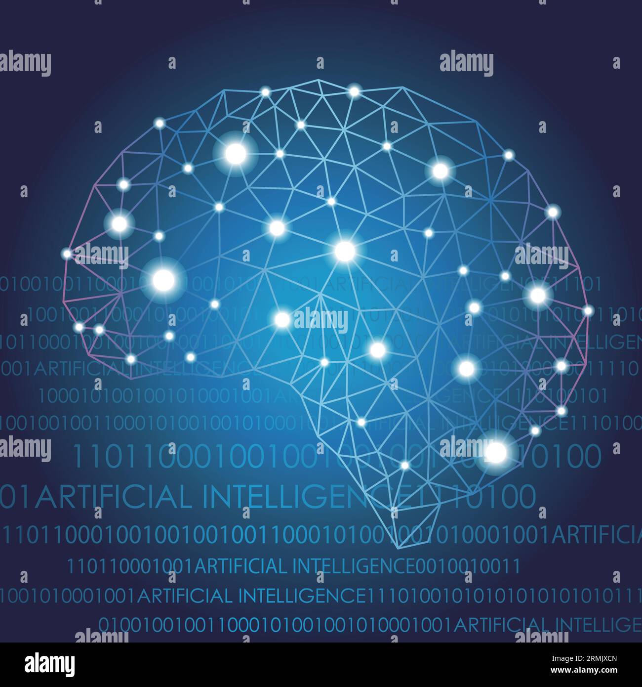 Artificial Intelligence Vector Concept Illustration Isolated On A Dark ...