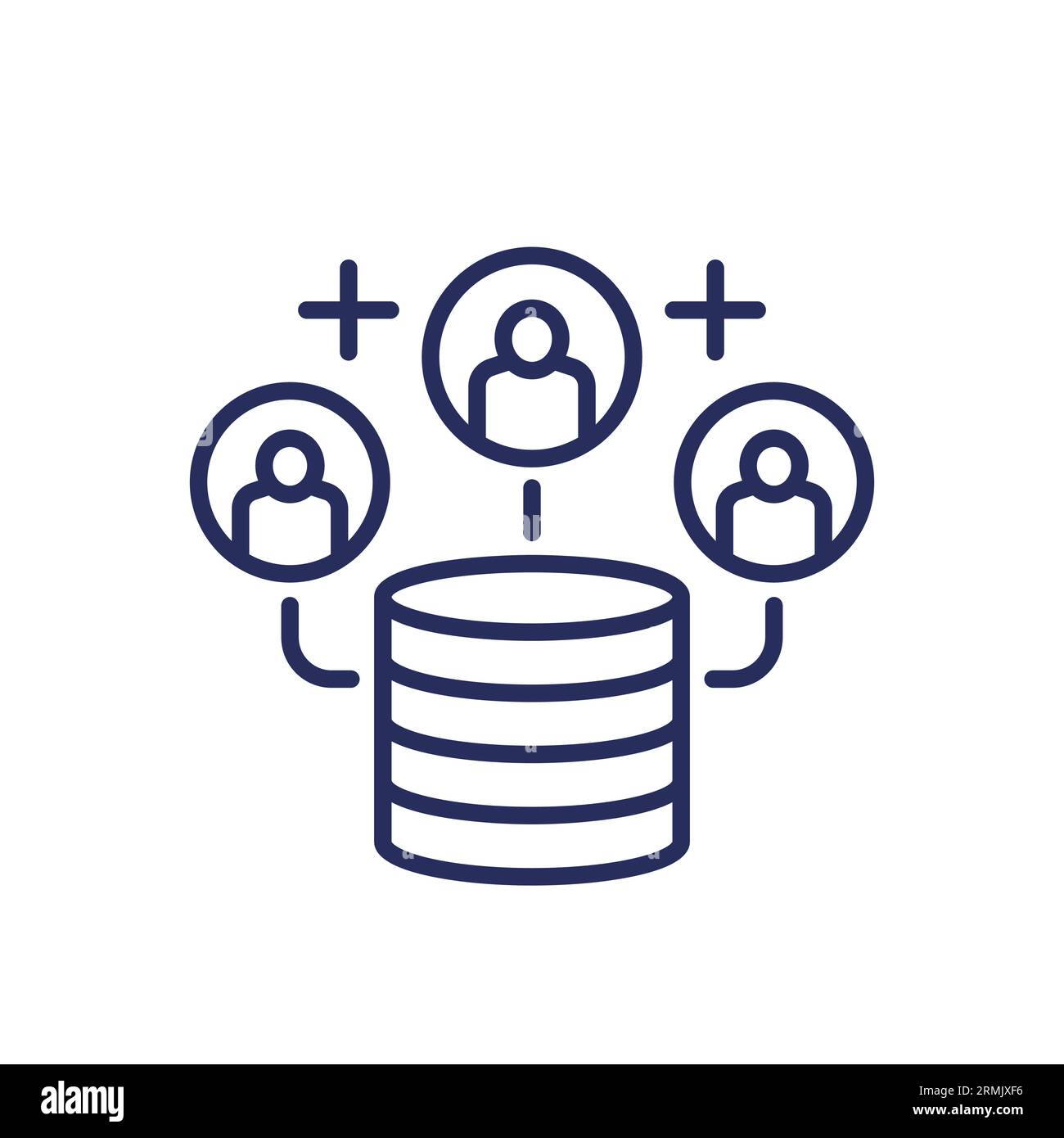 Customer database icon outline Stock Vector Images - Alamy