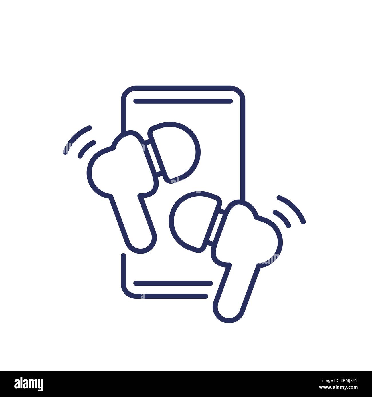 Pair of earphone Stock Vector Images - Alamy