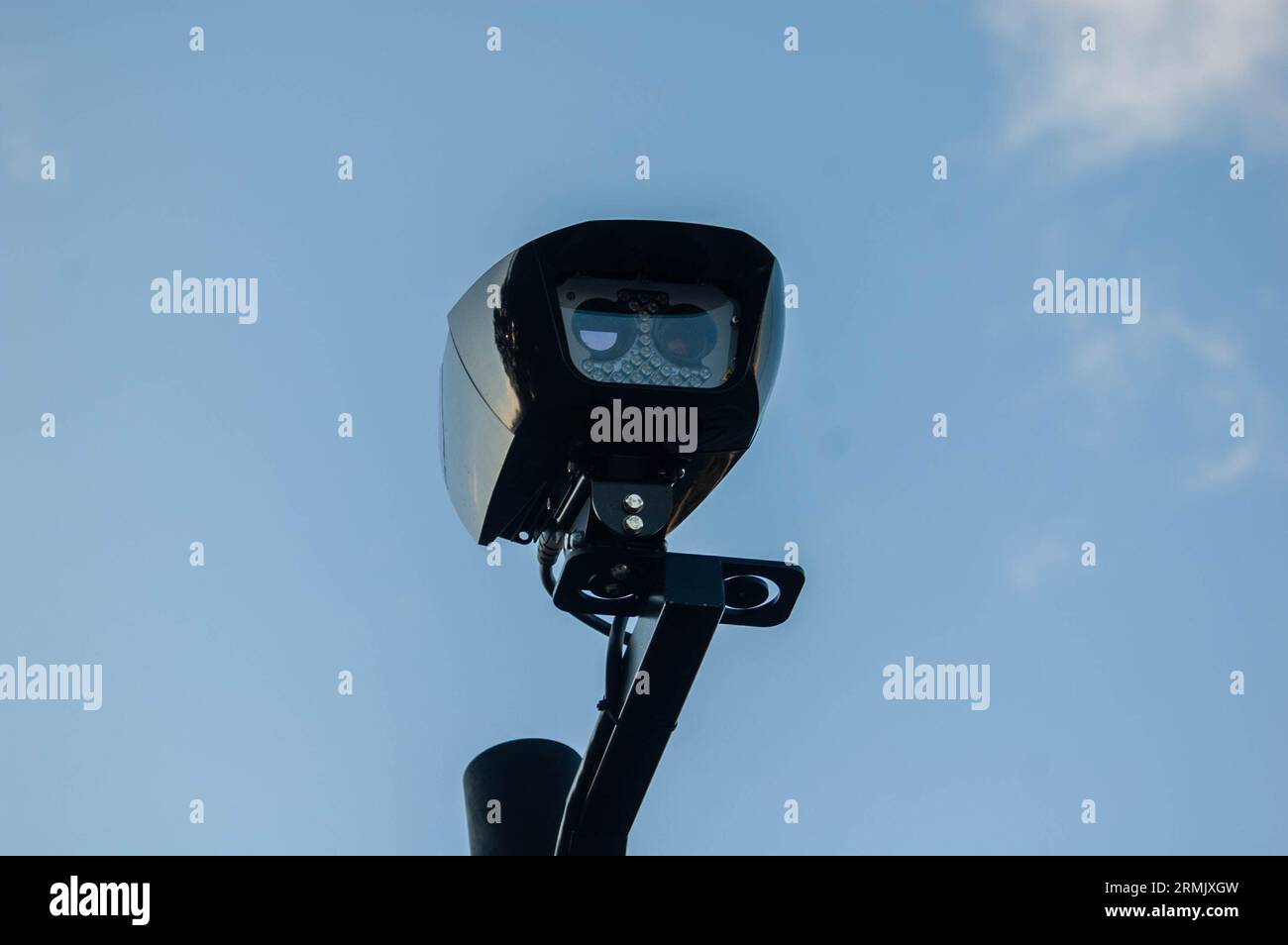 UXBRIDGE, LONDON, ENGLAND - 12 July 2023: Newly-installed ULEZ ANPR ...