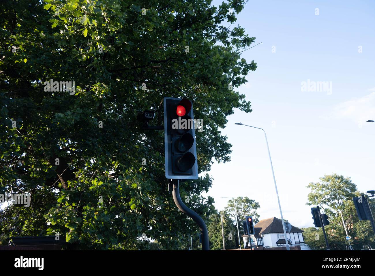 UXBRIDGE, LONDON, ENGLAND - 12 July 2023: Newly-installed ULEZ ANPR ...