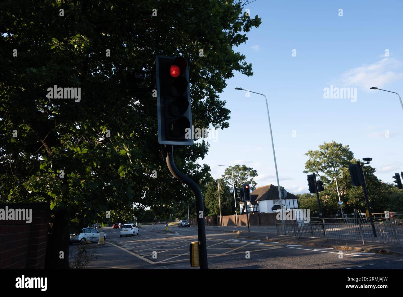 UXBRIDGE, LONDON, ENGLAND - 12 July 2023: Newly-installed ULEZ ANPR ...