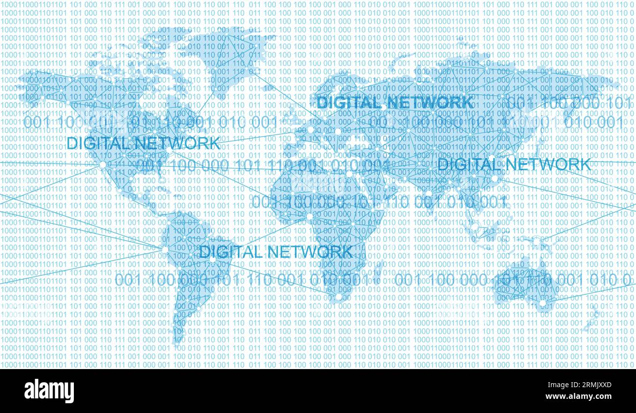 Vector Global Telecommunications Network System Concept Illustration ...