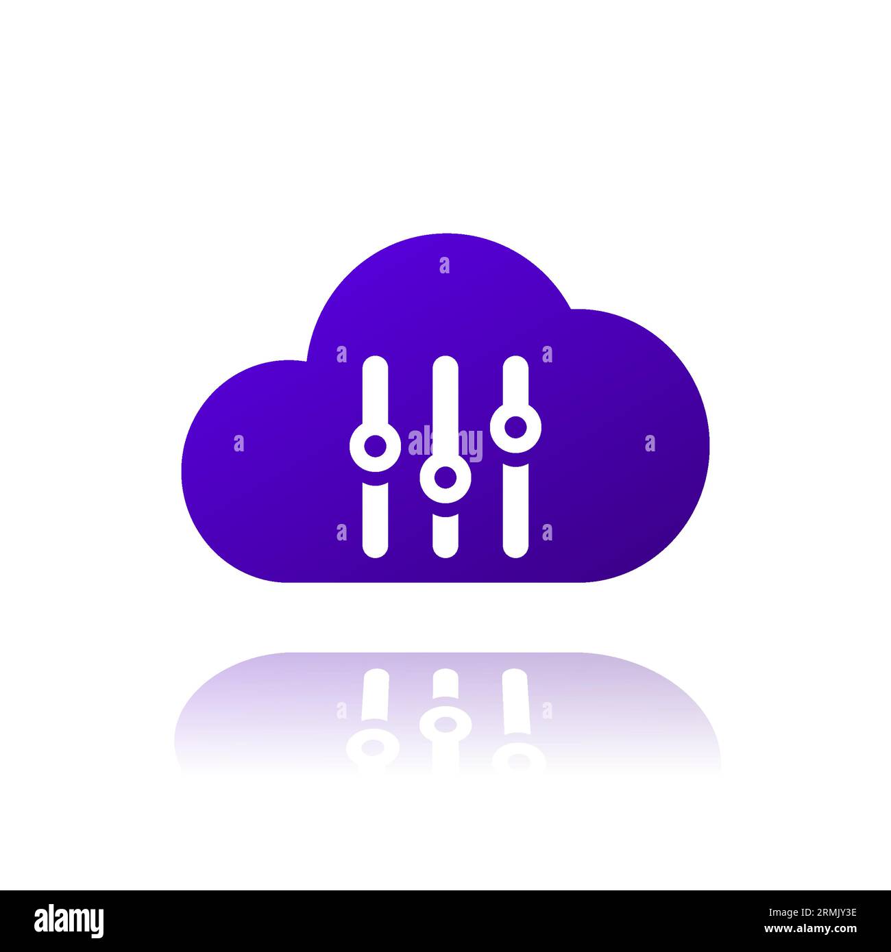 Cloud settings icon, hosting configuration vector Stock Vector Image & Art - Alamy