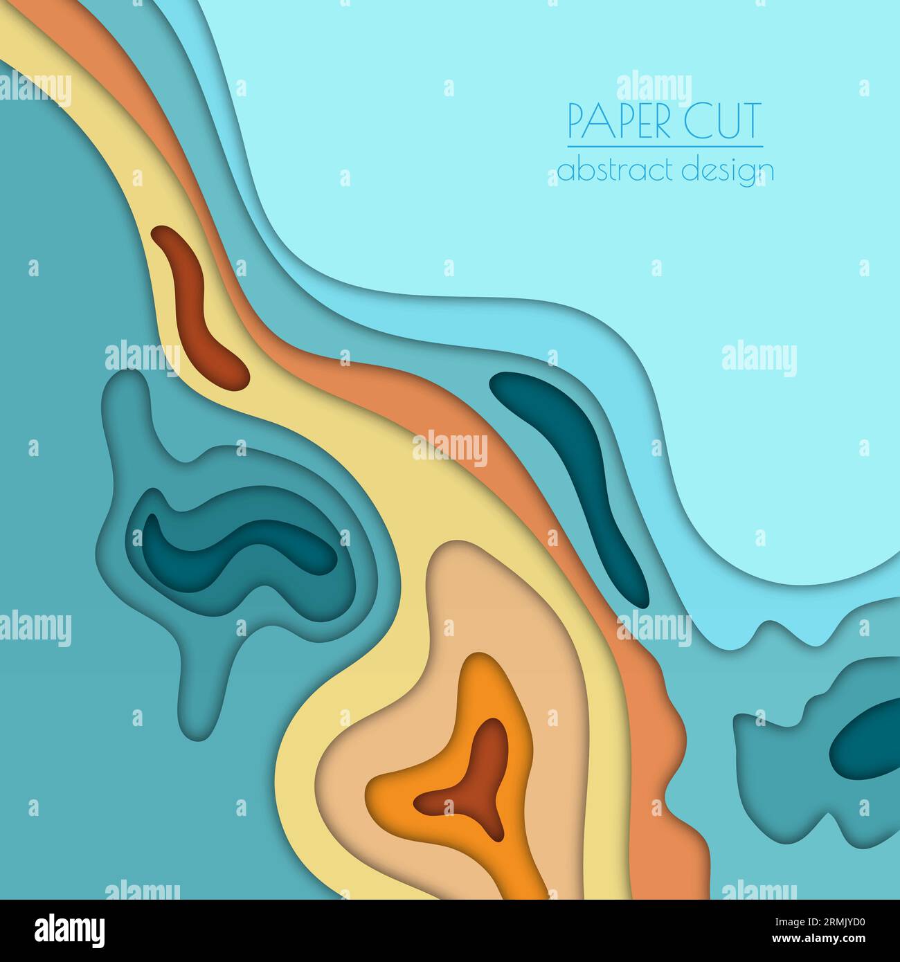 3d layout of the cover, banner, leaflet in the style of cut paper ...