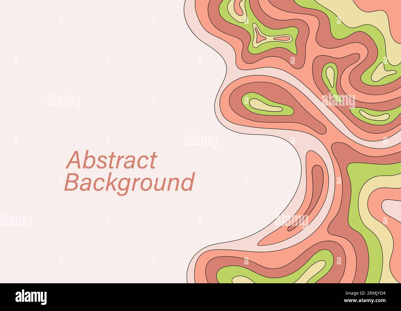 Abstract color background with an arbitrary wave pattern. Template for ...