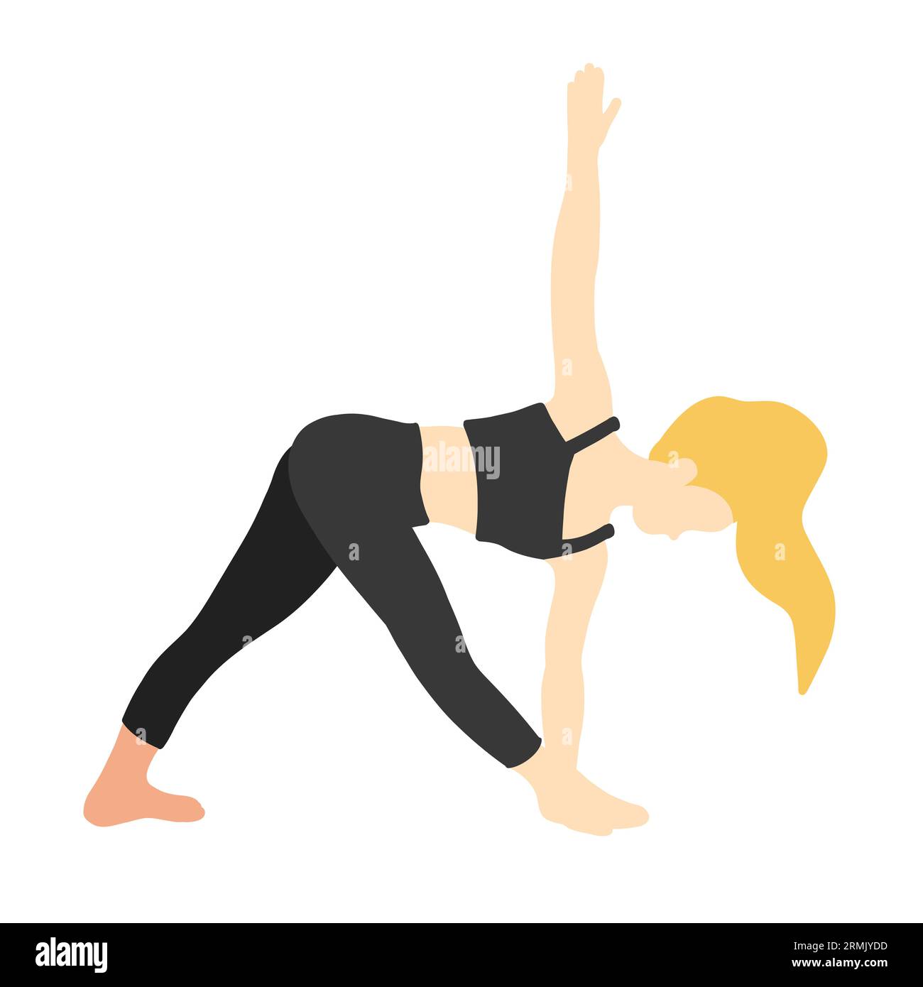 Flexibility yoga poses collection. European female, lady, woman, girl ...