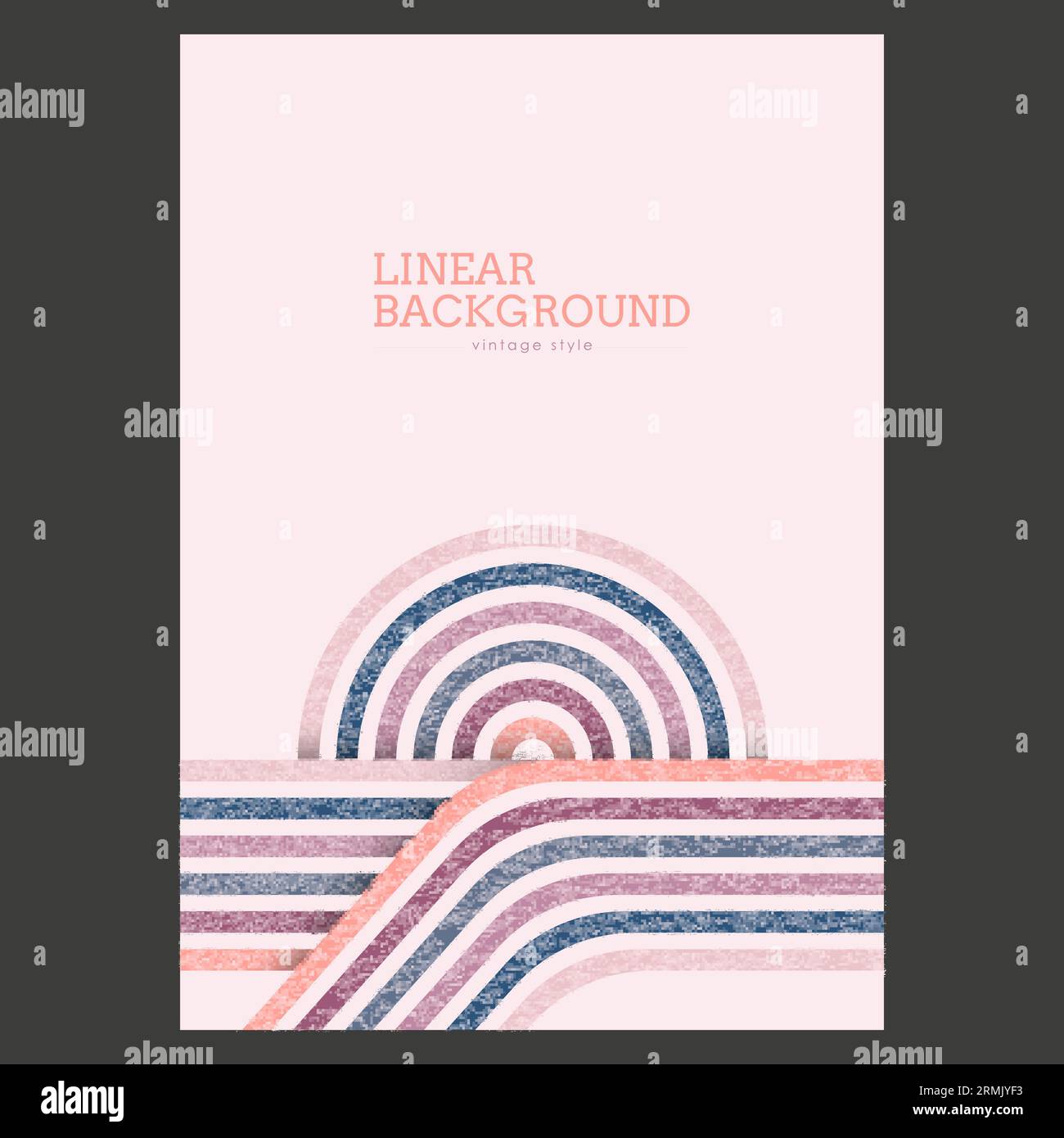Linear design in vintage style. Abstract background with parallel ...
