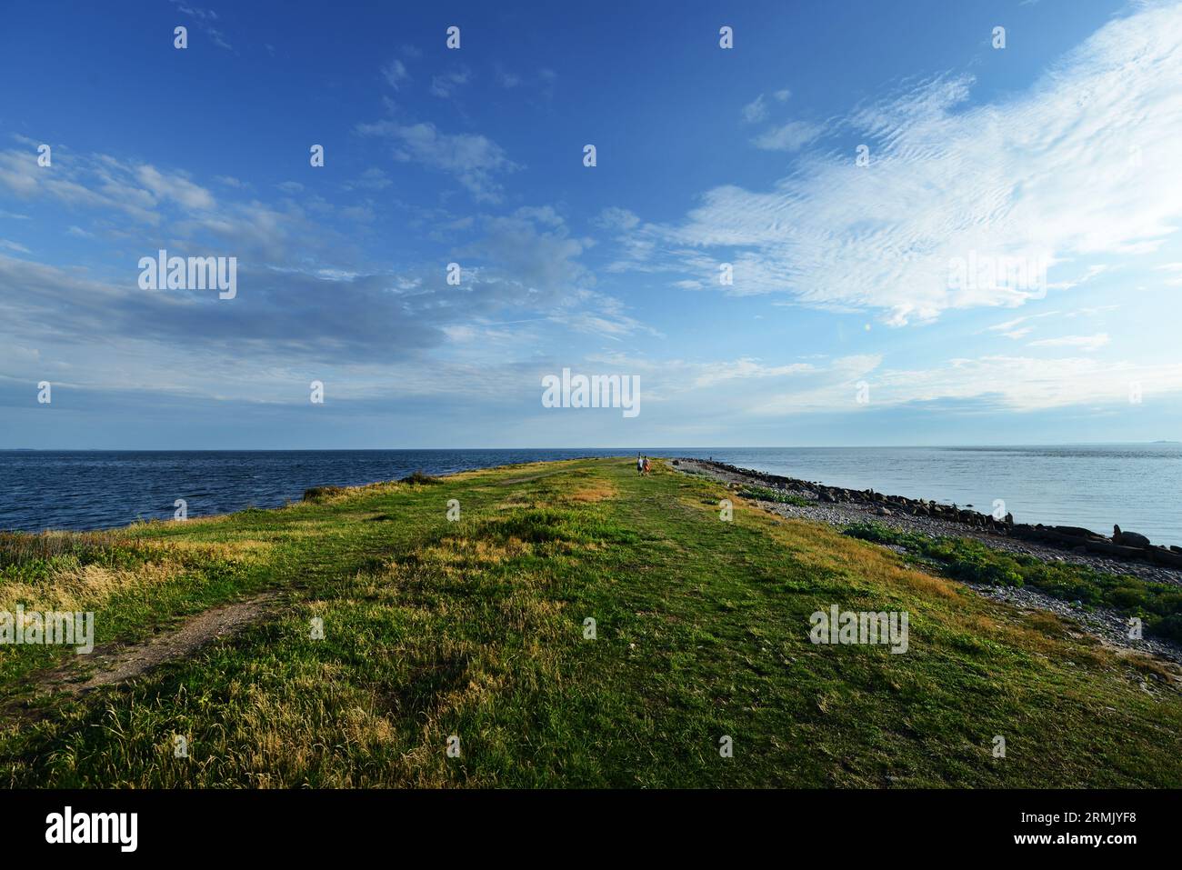 Beautiful coastal scenery by the Great Belt in Korsør, Denmark Stock ...