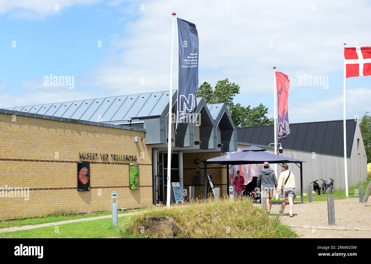 Entrance to the Trellebor Viking museum and Ring Castle, Slagelse ...