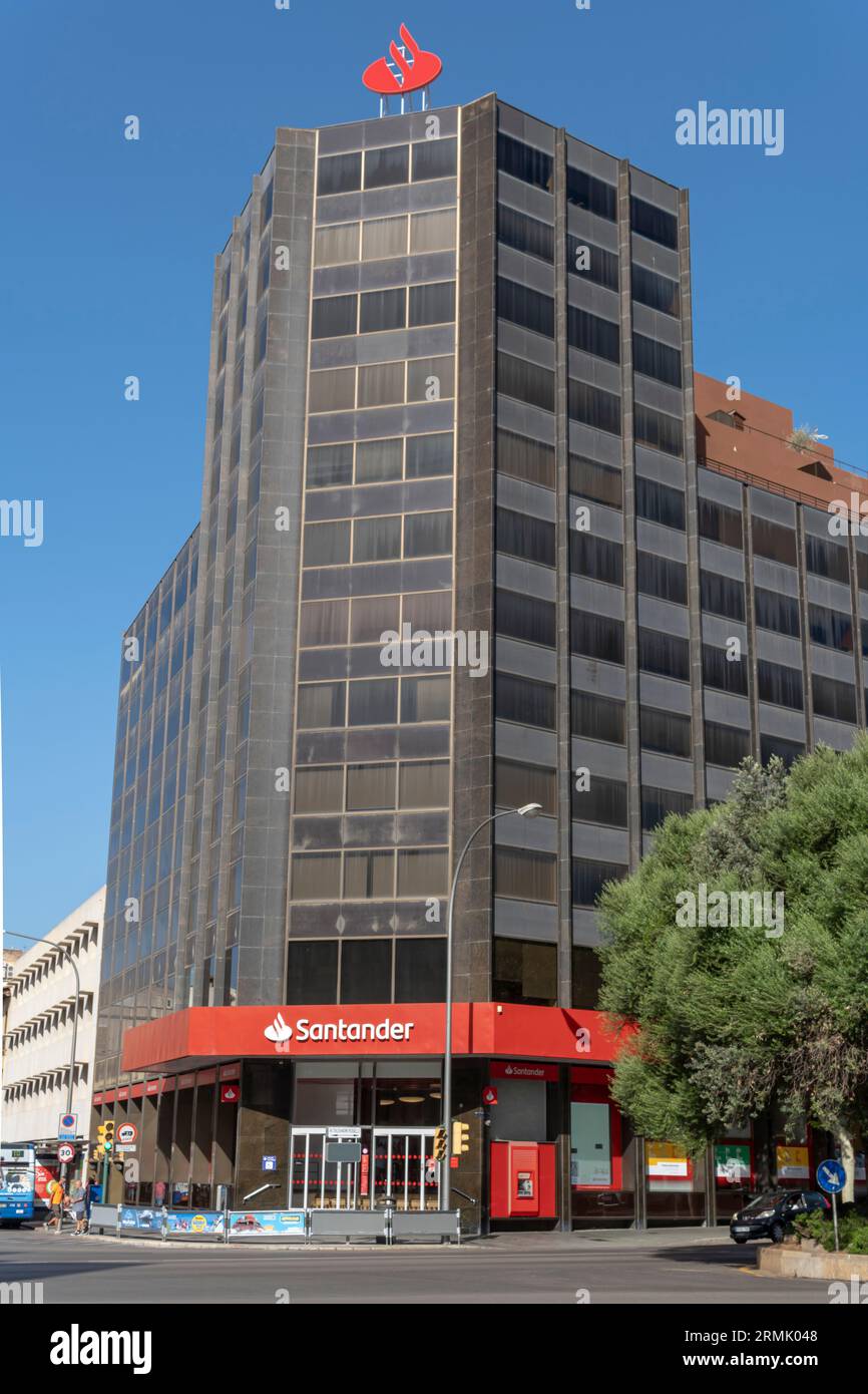 Santander bank headquarters building logo hi-res stock photography and ...