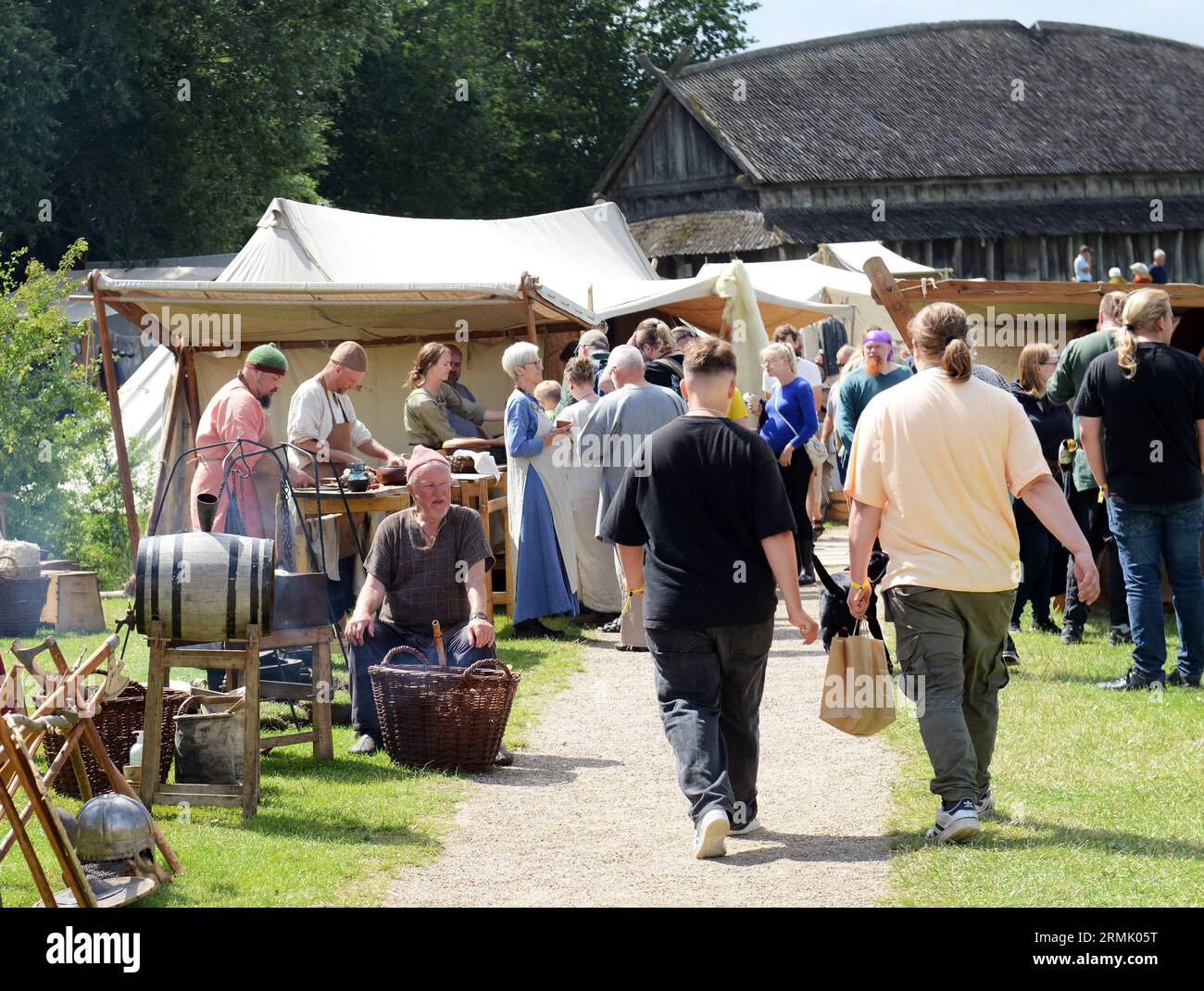 The Trelleborgs Viking Festival in Slagelse, Zealand, Denmark Stock ...
