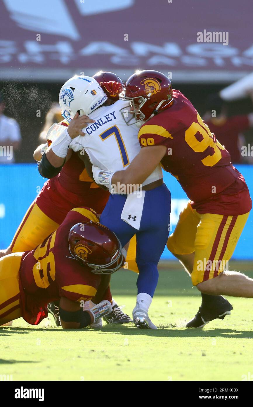 Los Angeles, United States. 26th Aug, 2023. USC Trojans safety Max ...