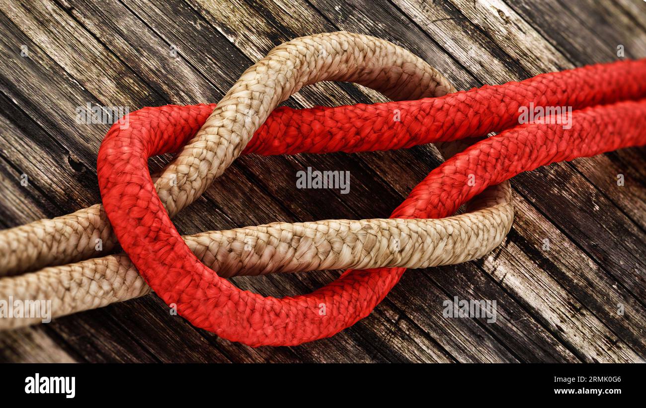 Two intertwined ropes hi-res stock photography and images - Alamy
