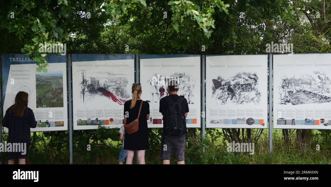 The Trellebor Viking museum and Ring Castle, Slagelse, Denmark Stock ...
