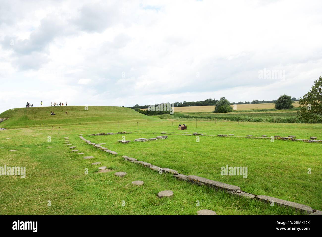 Remnants of circular Viking City mound at the Trelleborg Viking ...