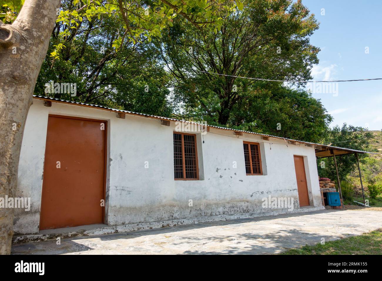 Rural storehouse nestled in Uttarakhand's countryside, India. A ...