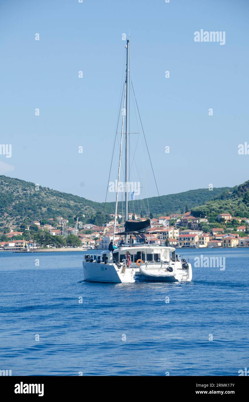 Sail Yachts in the Ionian sea Stock Photo - Alamy