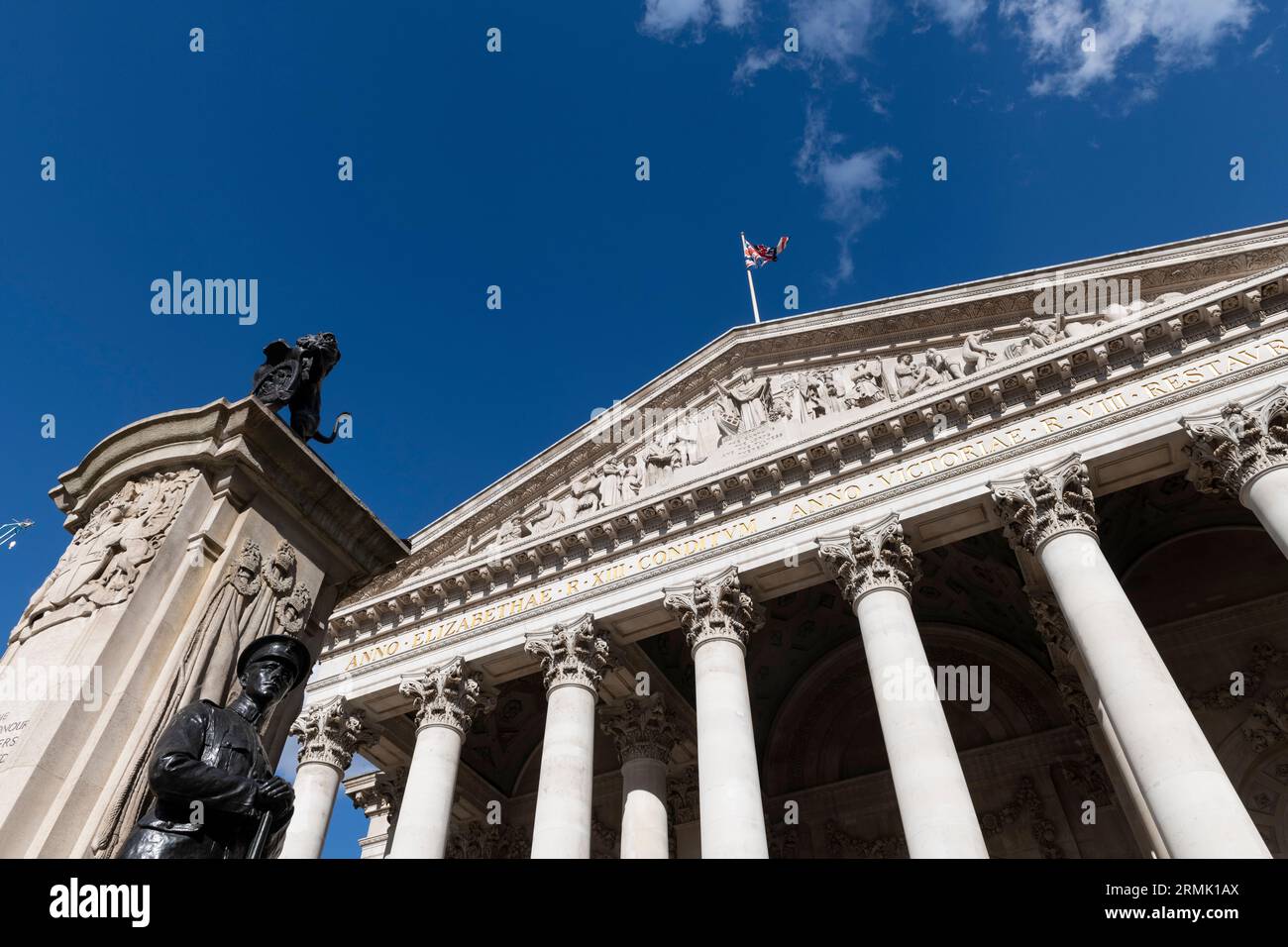 The Royal Exchange building, designed by Sir William Tite, features a ...