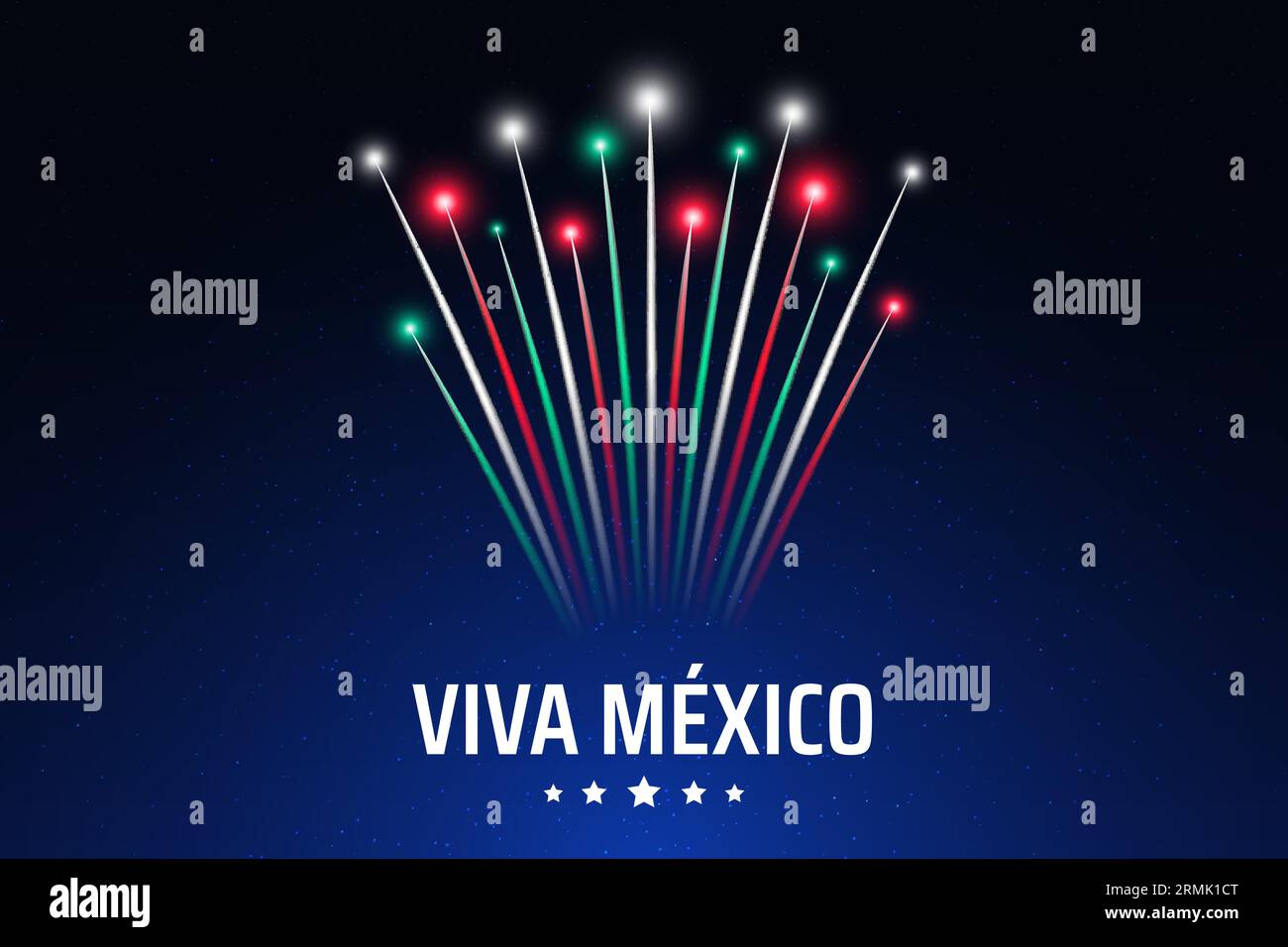 Banner september 16 mexico independence day, mexican fireworks on dark ...